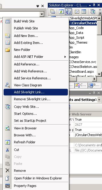 online circular chess in silverlight asp ajax wcf web services