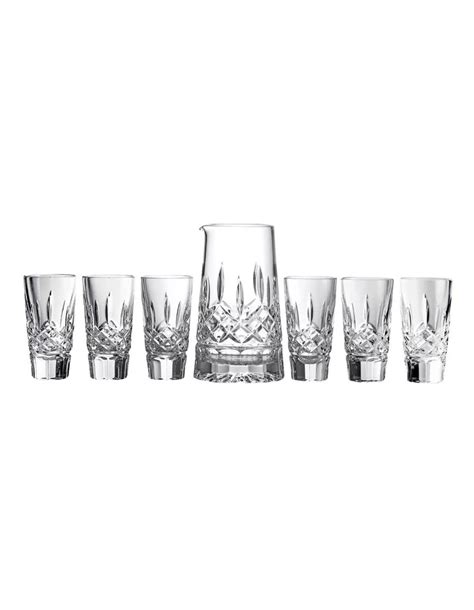 Waterford Lismore Pitcher And Shot Glass Set Of 7 In Clear Myer