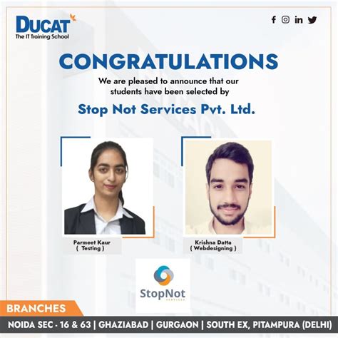 Ducat India On Linkedin Testing Webdesigning Developer Jobs
