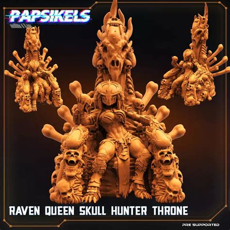 Raven Queen In Throne 3d Print Model Download Free