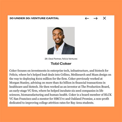 Tobi Coker On Linkedin Forbes30under30