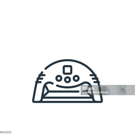 흰색 배경에 격리 된 네일 건조기 벡터 아이콘 개요 웹 사이트 디자인 및 모바일 응용 프로그램 개발을위한 얇은 라인 네일 건조기 아이콘 얇은 라인 네일 건조기 윤곽선 아이콘