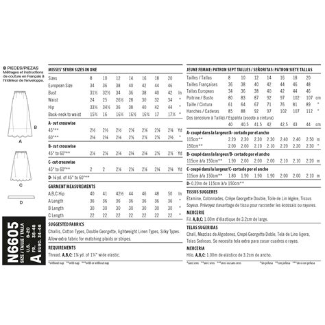 New Look Sewing Pattern N6605 Misses Skirt With Neck Tie My Sewing Box