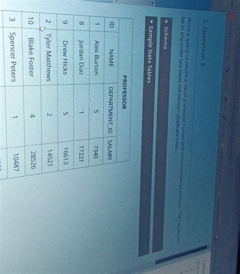 2 Question 2 Write Zquery To Return A List Of StudyX
