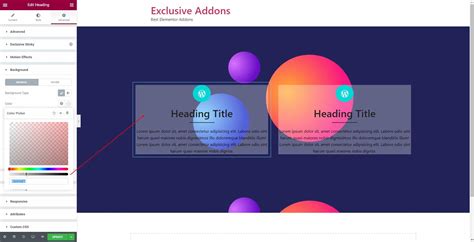 How To Configure And Style Glassmorphism Effect Extension Exclusive Addons