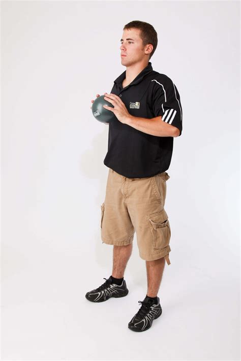Standing Mini Ball Chest Press Live 2 B Healthy Trainers