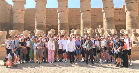Dr Mostafa Waziry Welcomes A School Trip From Germany Coming To Luxor Discover Egypts