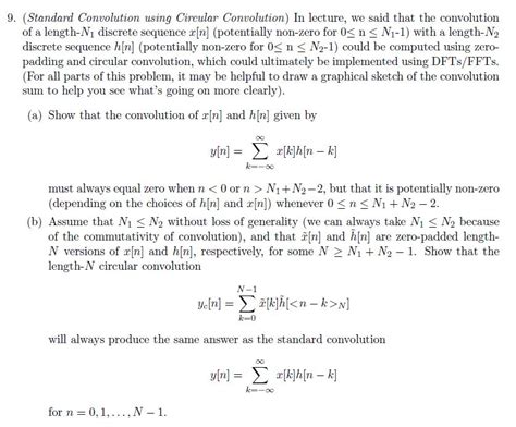 9 Standard Convolution Using Circular Convolution
