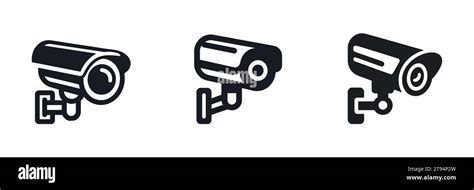 Set Street Surveillance Camera Icon Isolated Vector Illustration Stock Vector Image And Art Alamy