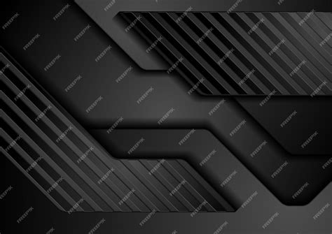 Premium Vector Abstract Black Hitech Geometric Vector Background