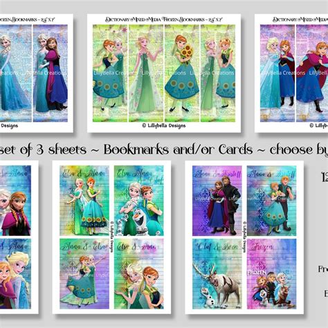 Frozen Bookmarks Etsy