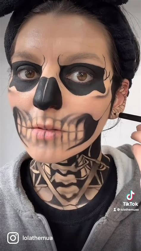 Tate Langdon Skull Makeup Look Halloween Makeup Horror Makeup Skull
