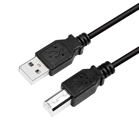 Kabel USB 2.0 Anschluss A->B 2x Stecker, schwarz, 3m | USB-B ...