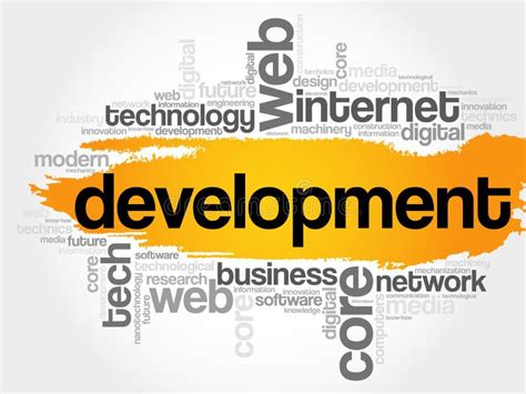 Development Word Cloud Technology Concept Stock Illustration