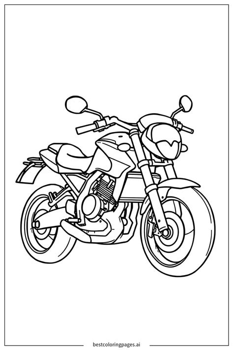 6 หน้าระบายสีภาพระบายสี รถจักรยานยนต์ Pdf และ Png สำหรับพิมพ์ฟรี