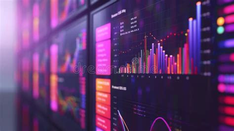 Colorful Data Visualization Dashboard Generative Ai Stock Image Image Of Graphs Digital