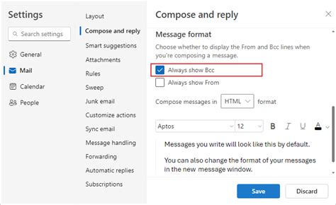 how to cc and bcc in outlook microsoft outlook 365