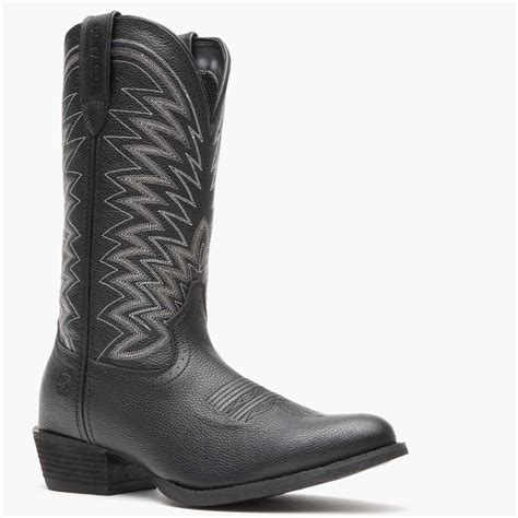 Durango® Rebel Frontier™ Black Western R Toe Boot