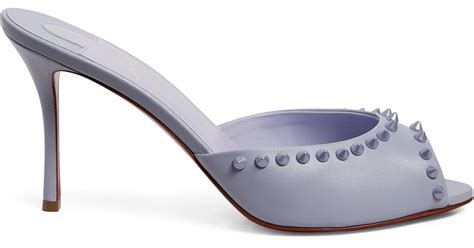 Christian Louboutin Me Dolly Spike Leather Mules 85 In White Lyst