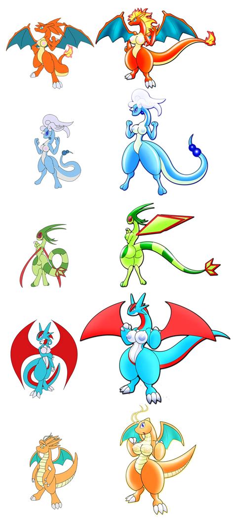 Rule 34 Anthro Charizard Dragonair Dragonite Female Flygon Gb Of Bs