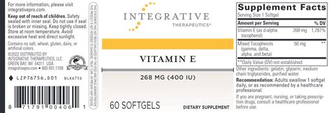 Vitamin E 400 Iu 60 Softgels