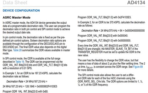 Ad4134 Ad7134 How To Calculate Odr Register Mistake In Datasheet