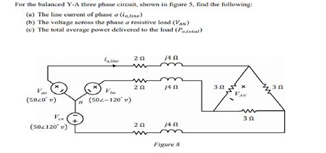 Solved For The Balanced Y A Three Phase Circuit Shown In Chegg