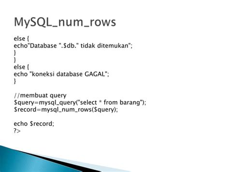 Slide fungsi-fungsi php mysql | PPT