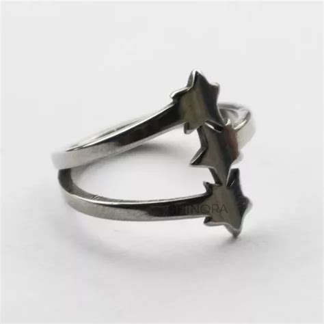 Anillo Triple Estrellas Acero Quirurgico Shinora
