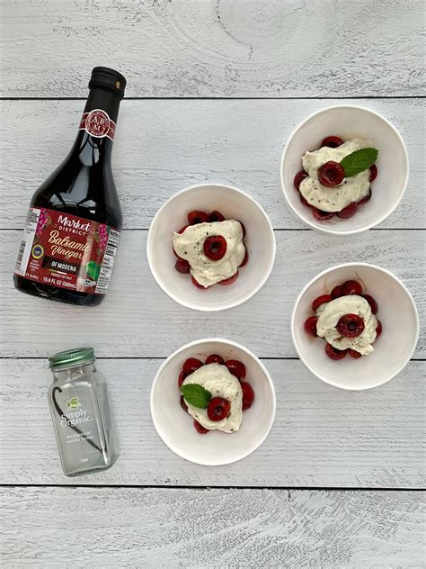 Miceli Dairy Products — Micelis Mousse With Balsamic Cherries