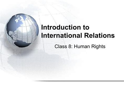 Ppt Introduction To International Relations Powerpoint Presentation