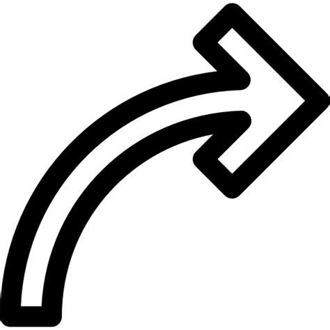 Gebogener Pfeil Kostenlose Icon