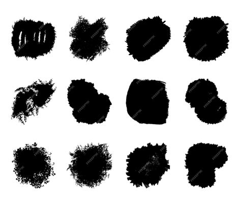 Trazo De Pincel De Pintura Trazo De Pincel Formas Abstractas Vector