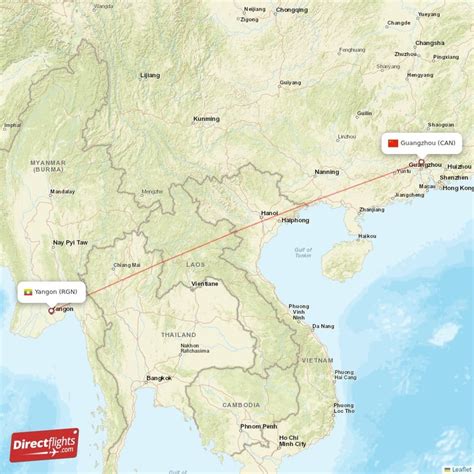Direct Flights From Guangzhou To Yangon CAN To RGN Non Stop