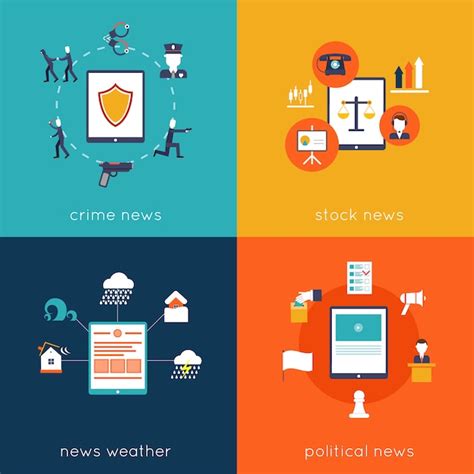 Free Vector Mobile Application Flat Set