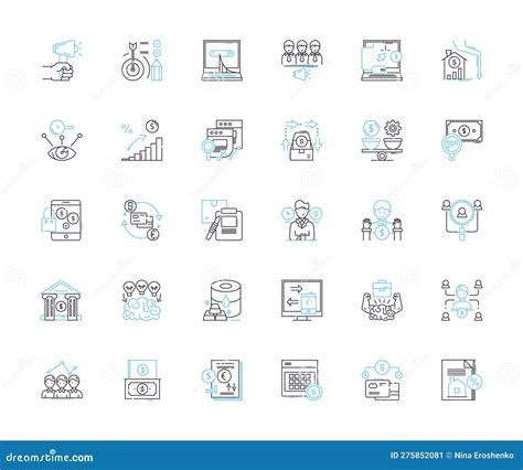 Apportionment Line Icons Collection Allocation Distribution Partitioning Assignation