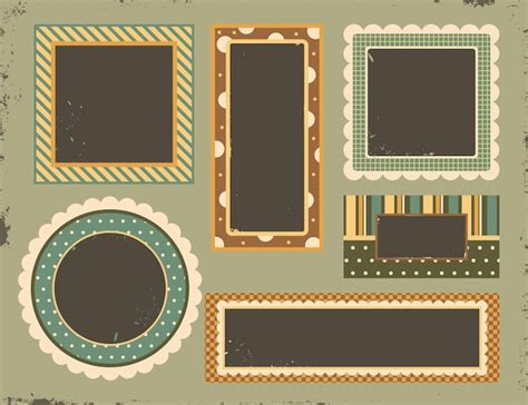 Premium Vector Vintage Scrapbook Frames