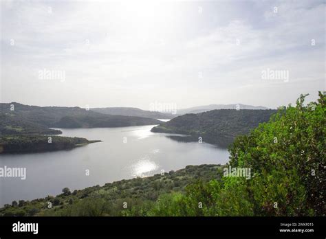 17 January 2024 Italy Sardinia Province Of Oristano Artificial Dam