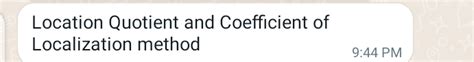 Solved Location Quotient And Coefficient Of Localization