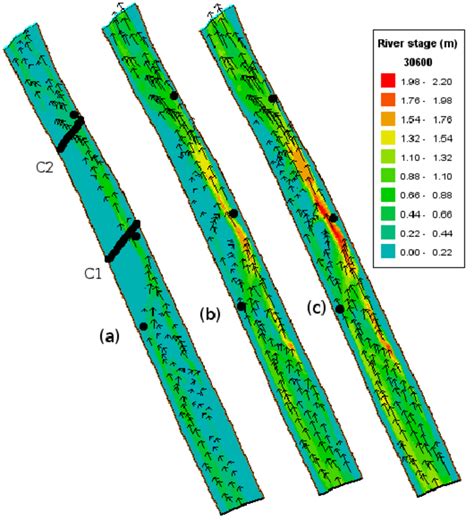 Measured Water Surface Levels Continuous Lines Download Scientific Diagram