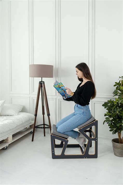 Kneeling Chair Wooden T Working From Home Ergonomic Reading Etsy