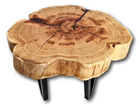 STOLIK KAWOWY Z PLASTRA DREWNA AKACJA 63 X 51 Cm Stolik Z Plastra