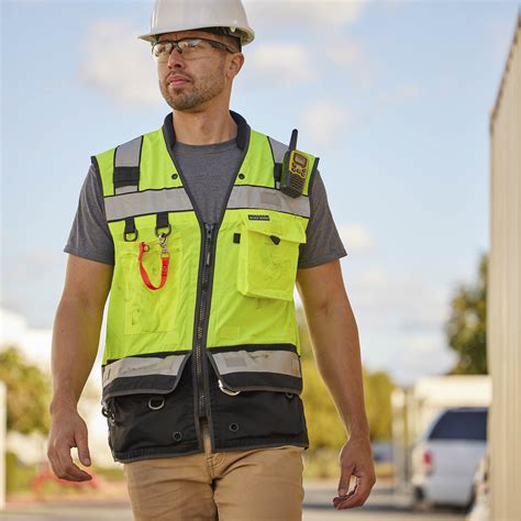 Kishigo 1820 Black Series Type R Class 2 Tool Tethering Safety Vest