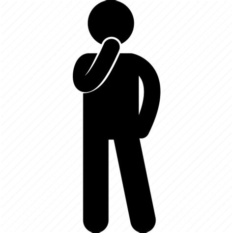 Human Man People Pose Standing Thinking Yawning Icon