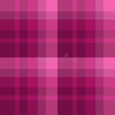 Vector Texture Pattern Of Check Plaid Background With A Textile Seamless Tartan Fabric Stock
