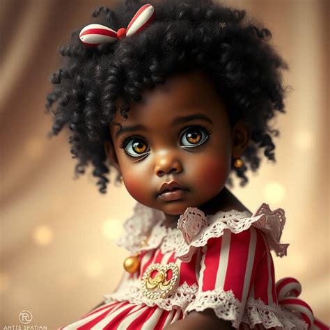 Candy Cane Diva Fantastical Ebony Diva In Whimsical Candy