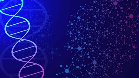 의학 화학 및 과학 배경을 위한 분자 구조 및 Dna 가닥 프리미엄 벡터