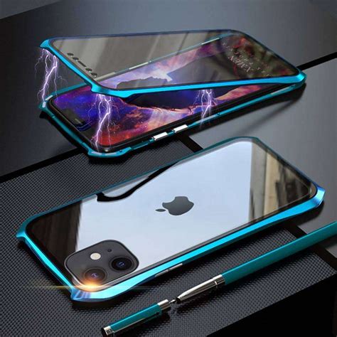 Luxury Backfront Glass Magnetic Case For Iphone 11 Series Upgraded 2