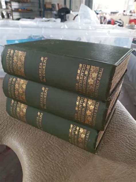 Charles Dickens Authentic Edition 3 Volumes Chapman Hall Antique Hb