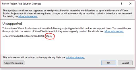 Sql Server Unable To Open SSIS Project In Visual Studio Or Migration Fails Stack